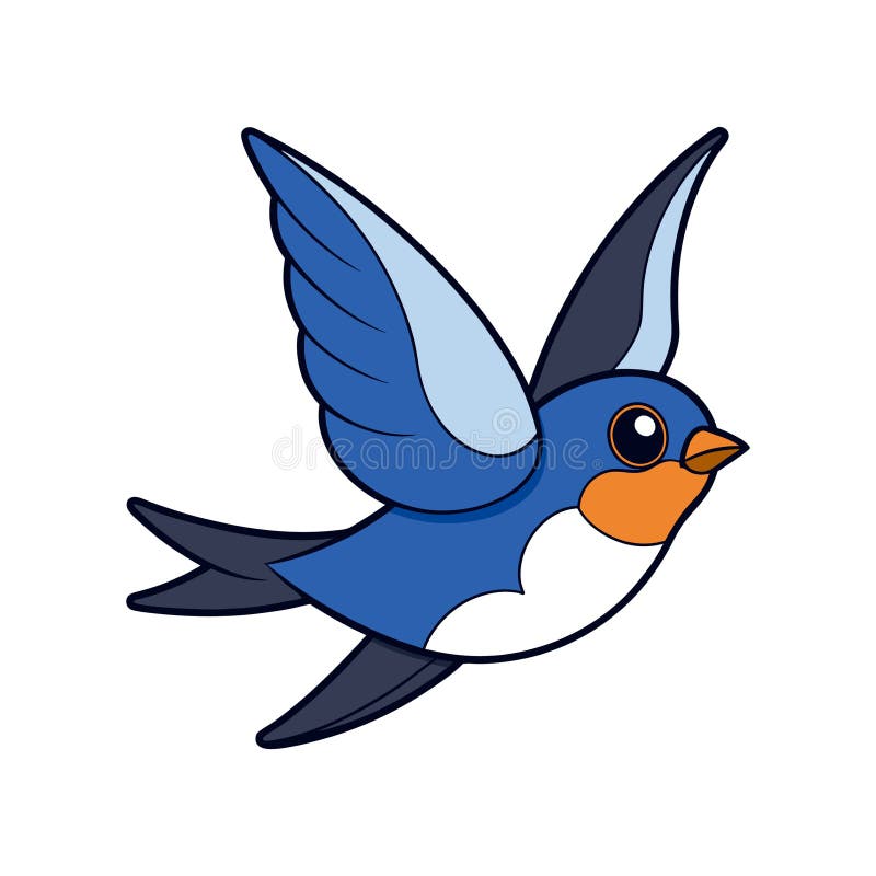 Intricate Barn Swallows Coloring Page Stock Image - Illustration of ...