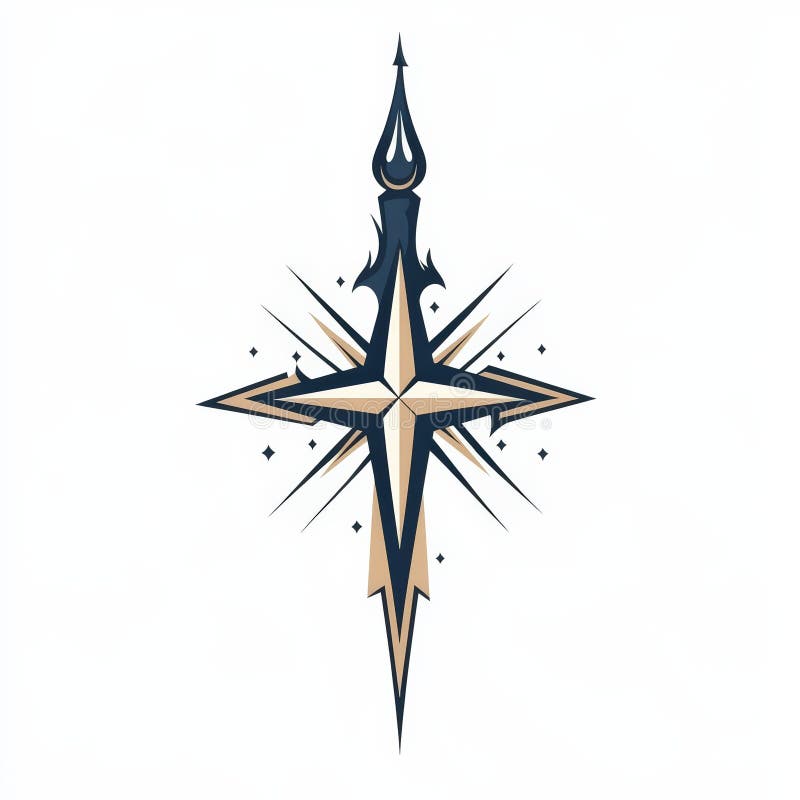 Intricate Compass Design with Elegant Accents and Starburst Elements ...