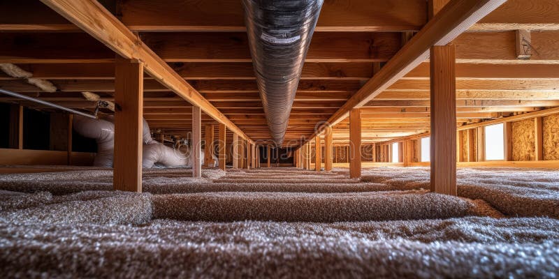 Intricate and Complex Details of a Basement Crawl Space Featuring ...