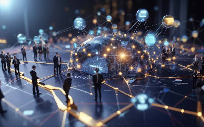 Intricate and Complex Network Symbolizing Connections in a Digital and ...