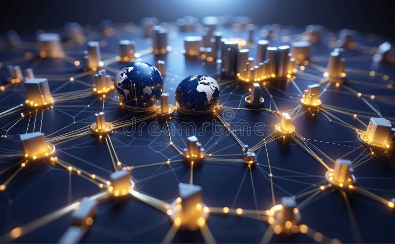 Intricate and Complex Network Symbolizing Connections in a Digital and ...