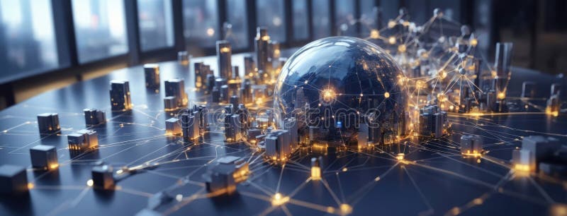 Intricate and Complex Network Symbolizing Connections in a Digital and ...