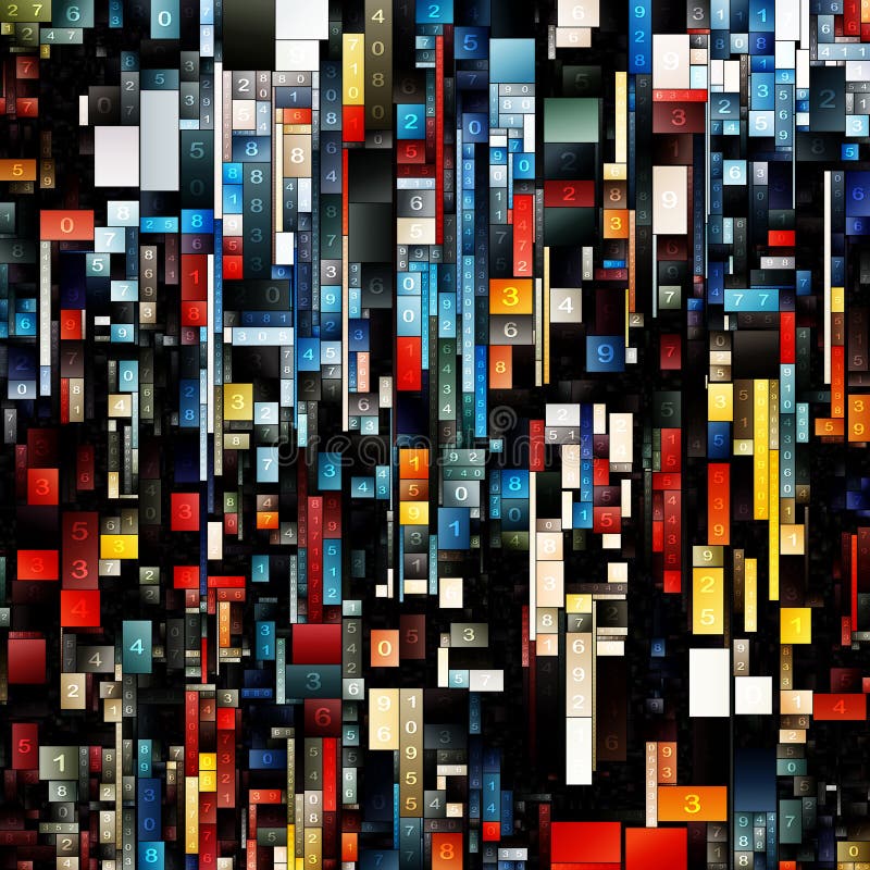 Intricate Computational Patterns Stock Illustration - Illustration of ...