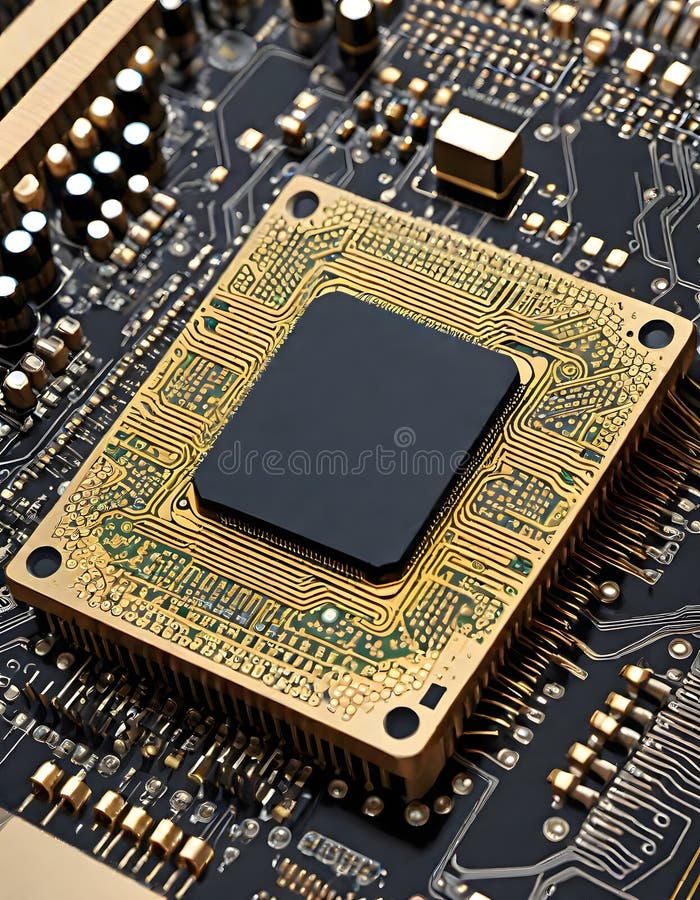 Intricate Computer Chip Circuitry Showcasing Advanced Hardware ...
