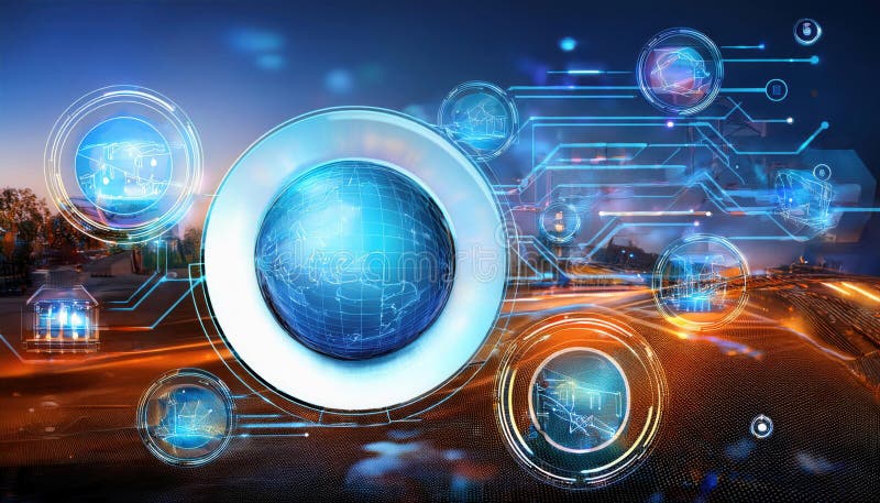 Innovative Communication Concept Showcasing Abstract Technology and ...