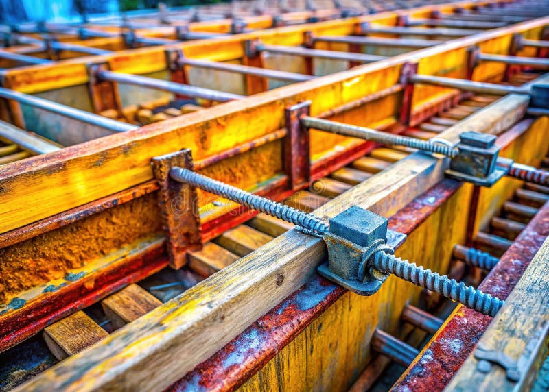 Intricate Concrete Formwork Details a Macro Exploration of Construction ...