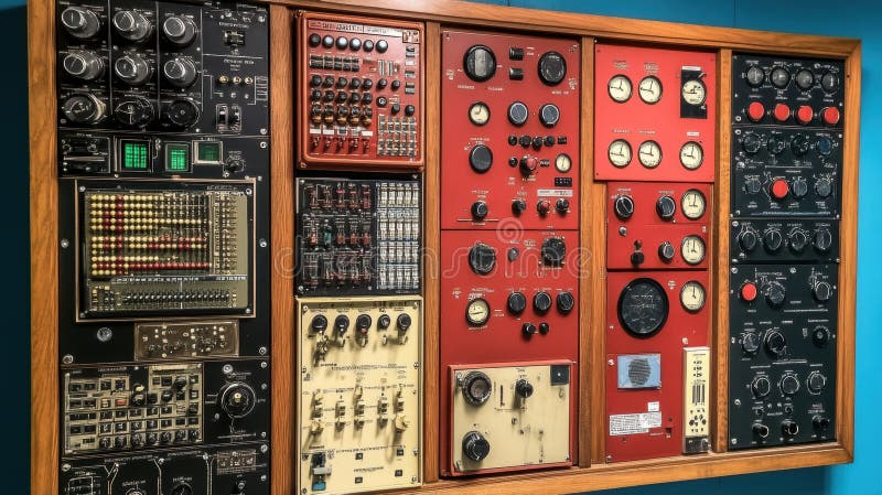 Control Panel of a Nuclear Bunker Showing Analog Technology Stock Photo ...