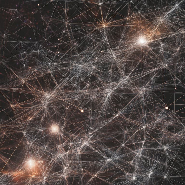Intricate Cosmic Network of Interconnected Stars and Galactic Patterns ...