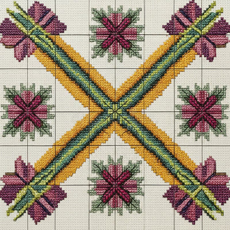 Geometric Stitch Effect Stock Illustrations – 553 Geometric Stitch ...