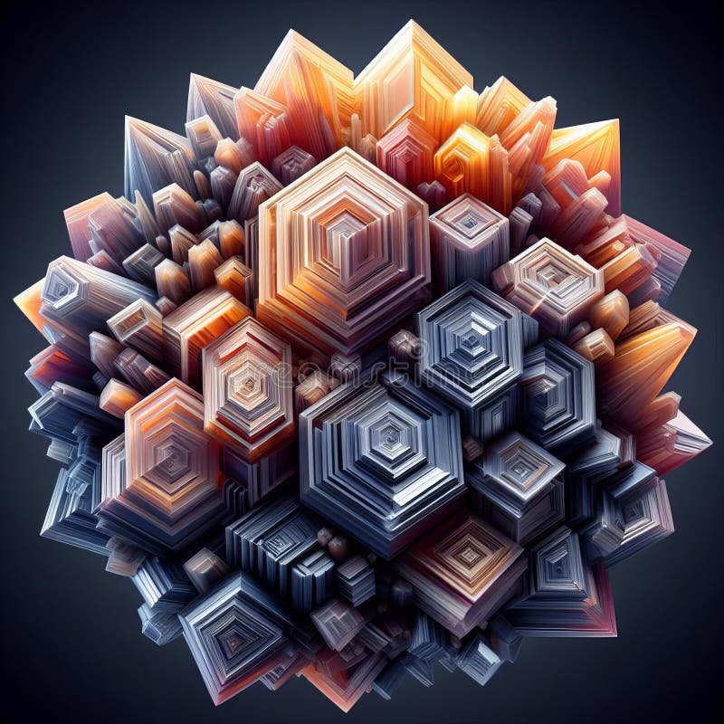 Intricate Crystal Sphere with Geometric Patterns Stock Image - Image of ...