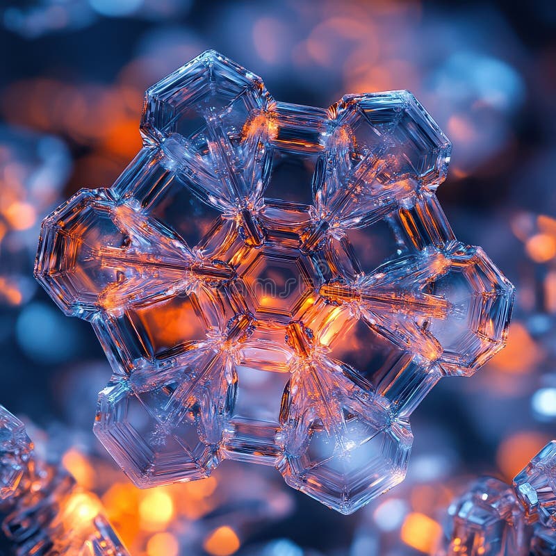 Intricate Crystal Structures with Vibrant Blue Background Effects Stock ...