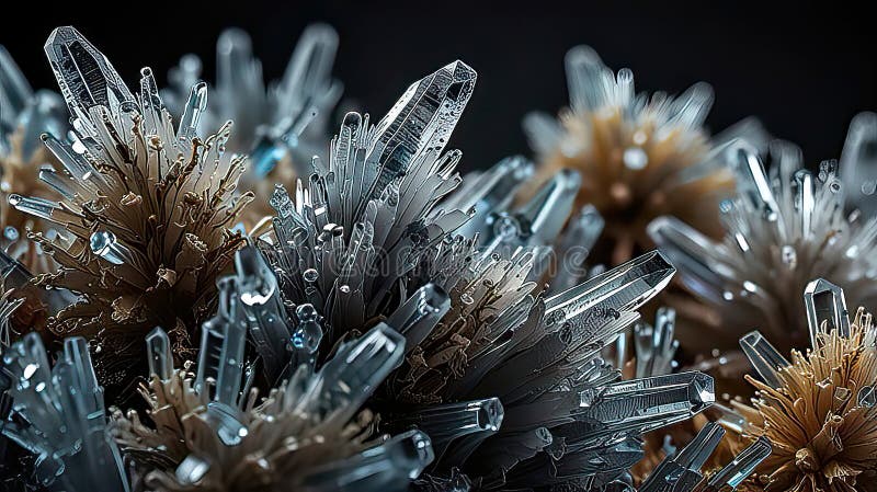 Intricate Crystalline Structures in Stunning Detail Stock Illustration ...