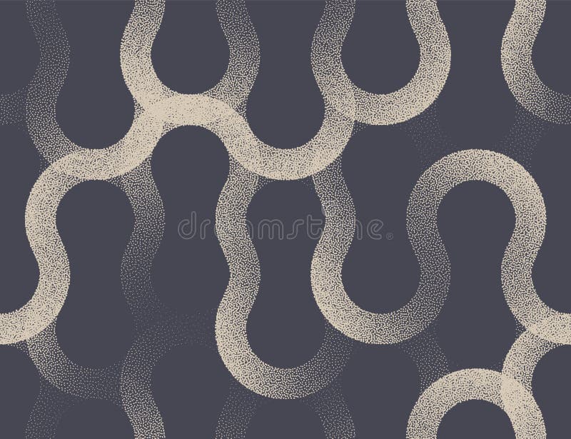 Intricate Curved Lines Vector Half Circles Seamless Pattern Retro Art ...