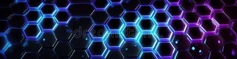 An Intricate 3D Background with Layered Hexagonal Patterns, Glowing ...