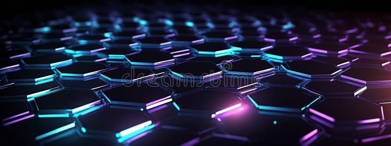 An Intricate 3D Background with Layered Hexagonal Patterns, Glowing ...