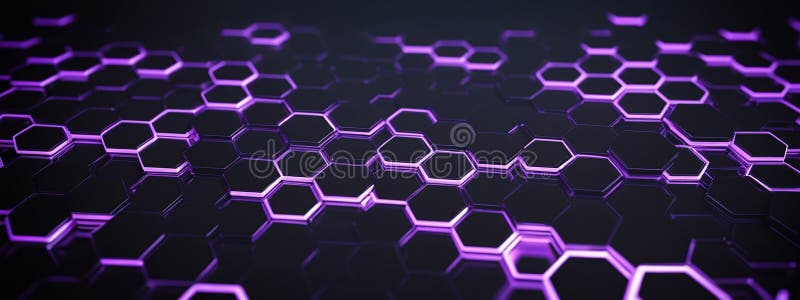 An Intricate 3D Background with Layered Hexagonal Patterns, Glowing ...