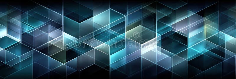 Intricate 3D Layers of Transparent Screens with Glowing Blue Tones ...