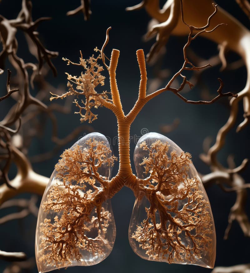 Detailed 3d Medical Illustration Human Lungs Bronchial Tree Alveoli Ai ...