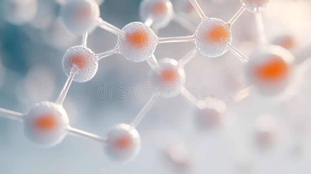 Intricate 3D Molecular Structure Rendering Showcasing Chemical Elements ...