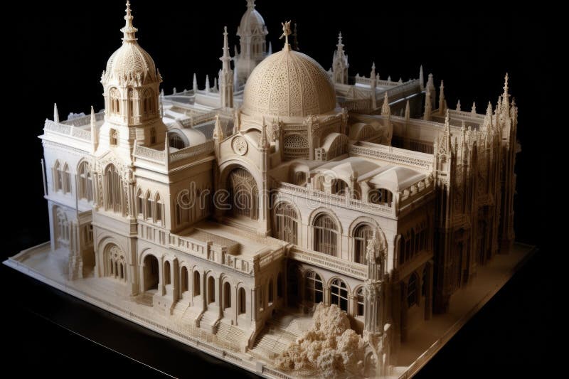 Intricate 4d Printed Architectural Model Stock Illustration ...