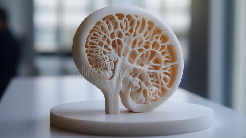 Intricate 3d Printed Model of Human Brain Stock Illustration ...
