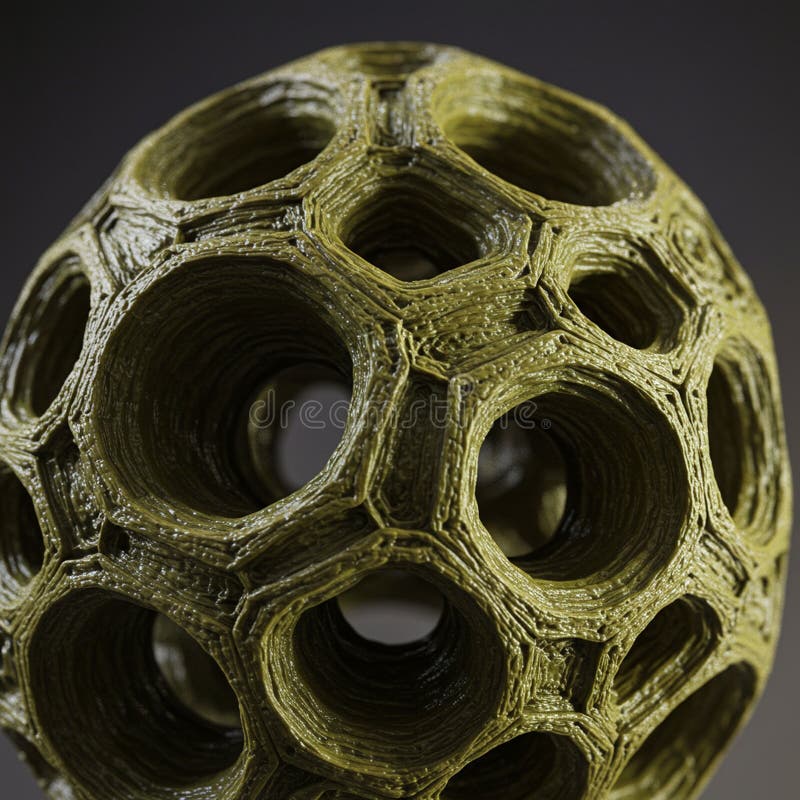Intricate 3D-printed Structure in a Spherical Shape Featuring ...