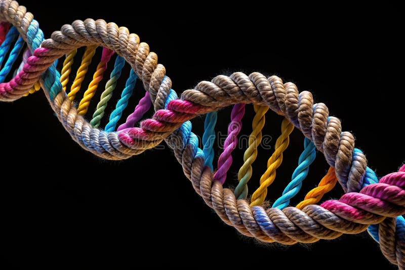 Intricate 3D Render of a DNA Helix Knot a Symbolic Representation of ...