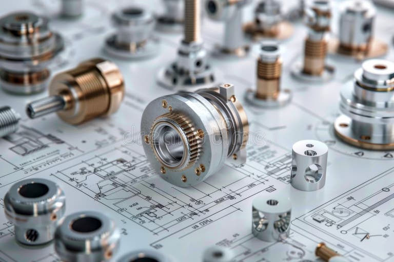 Intricate 3d Render of Mechanical Components Against a Backdrop of ...
