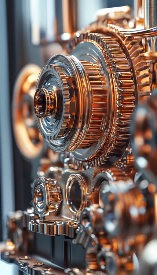 Intricate 3d Rendering of Internal Combustion Engine Parts and Gear ...