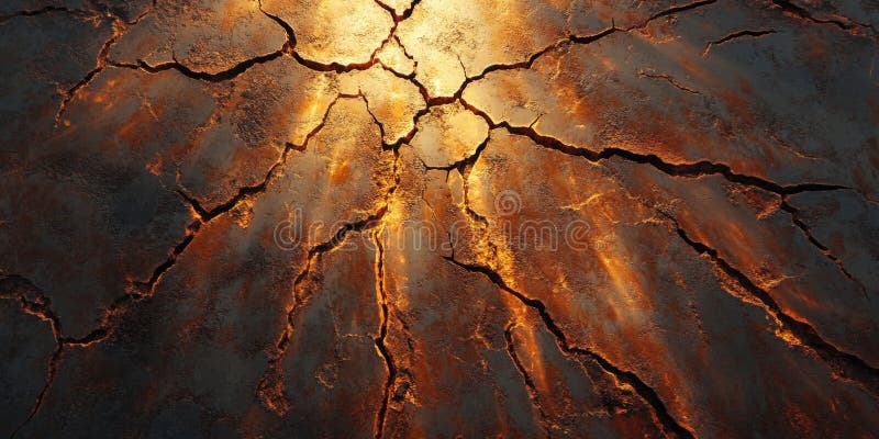 Intricate 3D Rendering of a Rusted Metallic Surface Fracturing, with ...