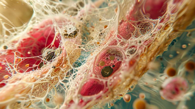 Intricate 3D Rendering of Synaptic Transmission in Neuronal Network ...