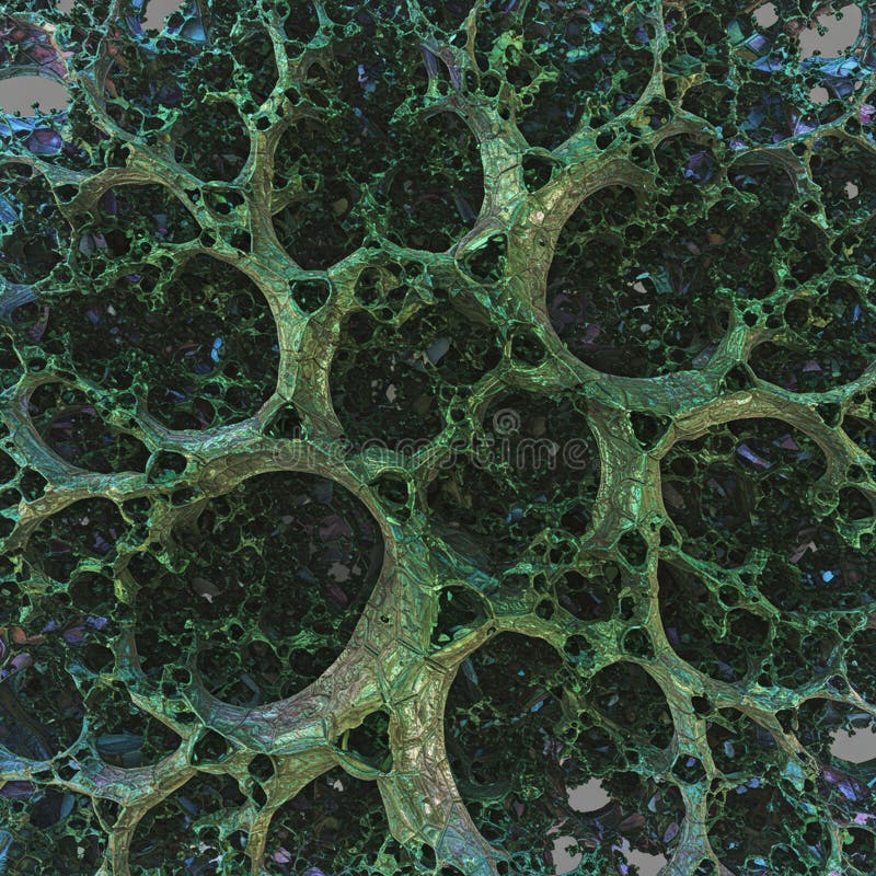 Intricate 3D Structure Featuring Interwoven Green, Organic-like ...