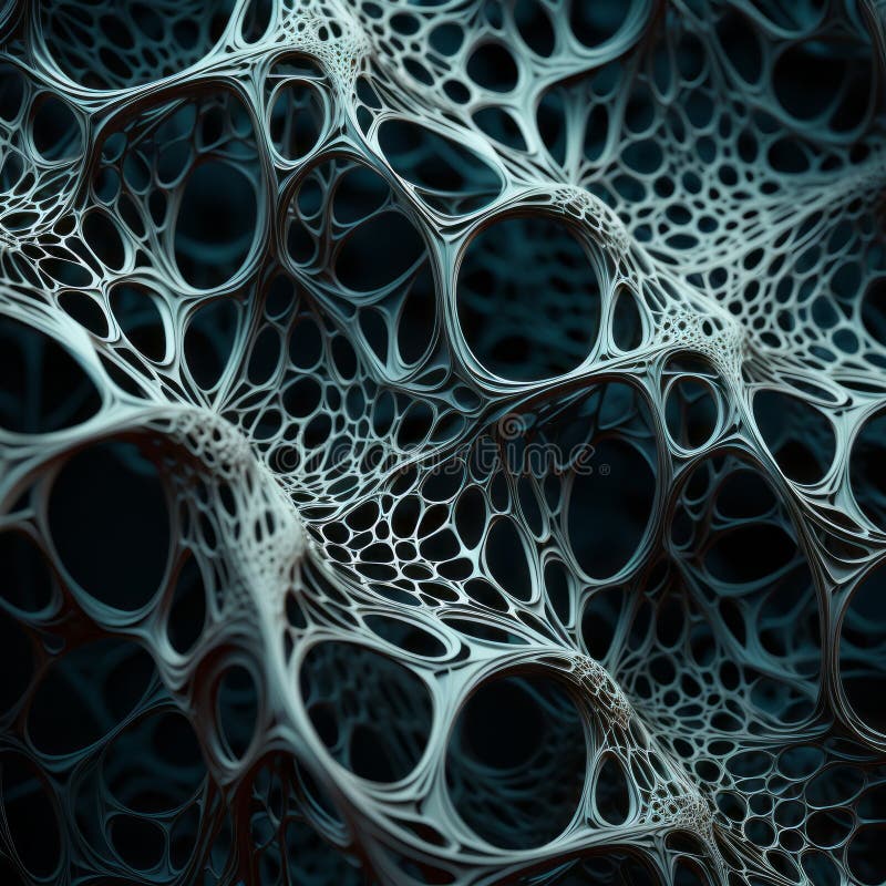 Intricate 3d Surface: Tangled Nests in Dark Cyan and Light Black Stock ...
