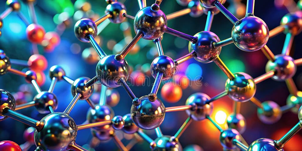 Intricate 3D Visualization of a Complex Molecular Structure a Scientific Deep Dive into Atomic ...