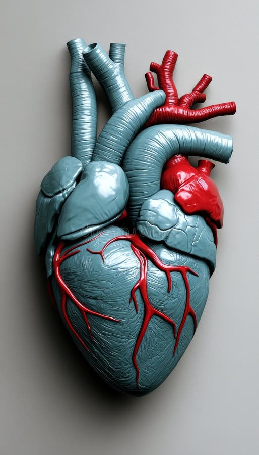 Intricate 3d Visualization of Human Heart Anatomy Showcasing Structure ...
