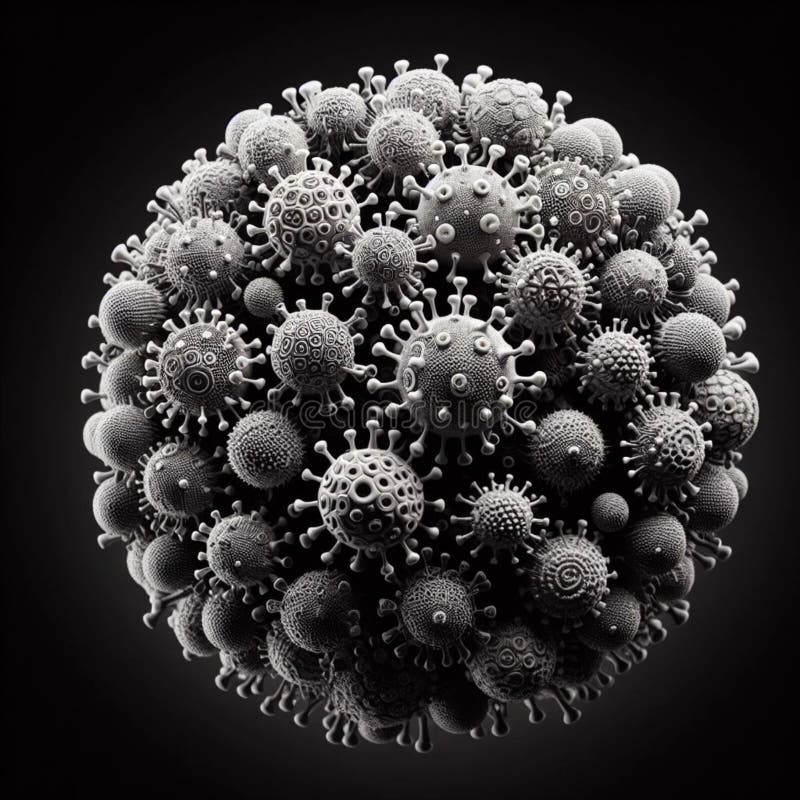 Intricate 3D Visualization: Rotavirus Virions in High Definition Stock ...