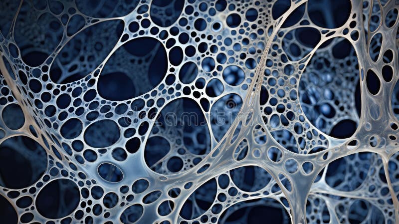 Intricate Dark Blue Abstract Cell Stock Illustration - Illustration of ...