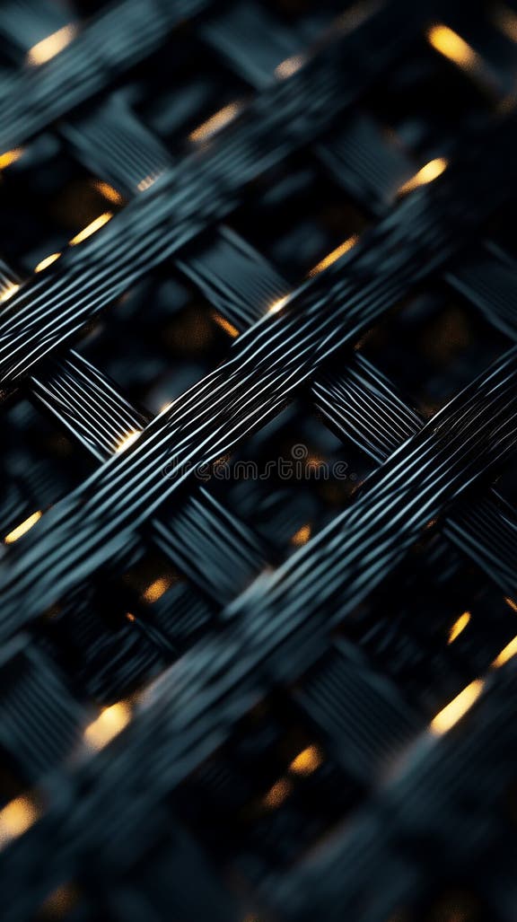 Dark Metallic Mesh with Gold Accents Texture. Generated Usign AI Stock ...