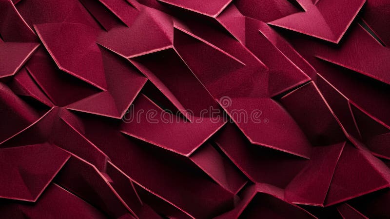 Intricate Dark Red Paper Shapes Create a Modern Abstract Background ...