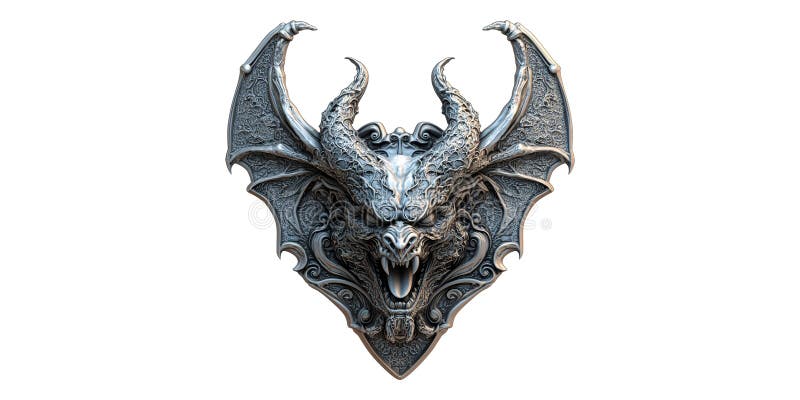 Intricate Demon Gargoyle with Wings Isolated on Transparent Background ...