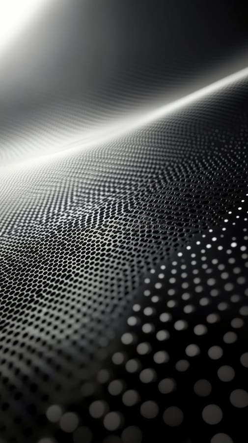 Abstract Black and White Pattern with Dots Creating a Wave-like ...