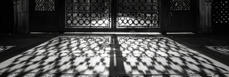 The Intricate Design of the Gate Was Mirrored in the Shadows it Cast on ...