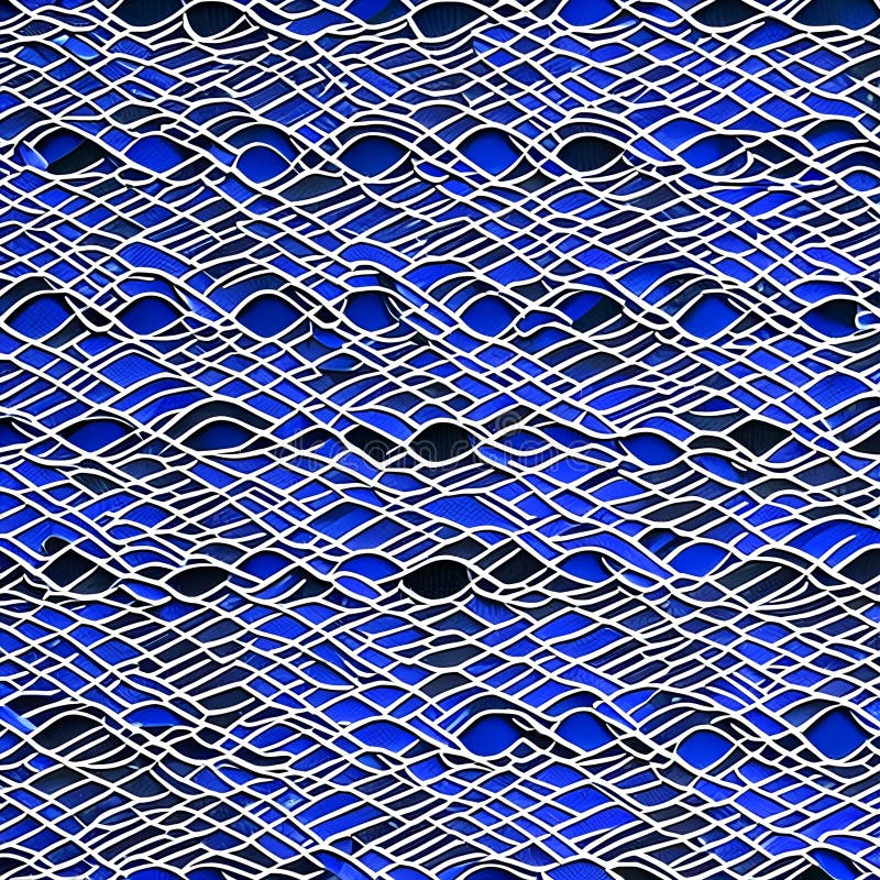 An Intricate Design of Interlocking Circles in Shades of Blue and ...