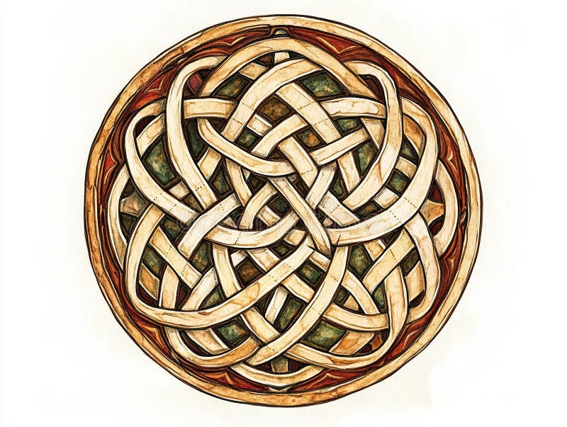 Intricate Design of Interwoven Patterns in a Circular Formation Stock ...