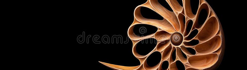 Intricate Design of Nautilus Shell with Elegant Curves and Patterns on ...