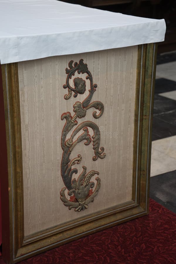 Intricate Design Pattern on a Desk Stock Image - Image of bruges ...