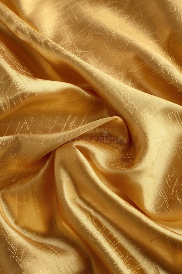 Gold Black Brocade Fabric Pattern Close-up. Intricate Design Revealed ...