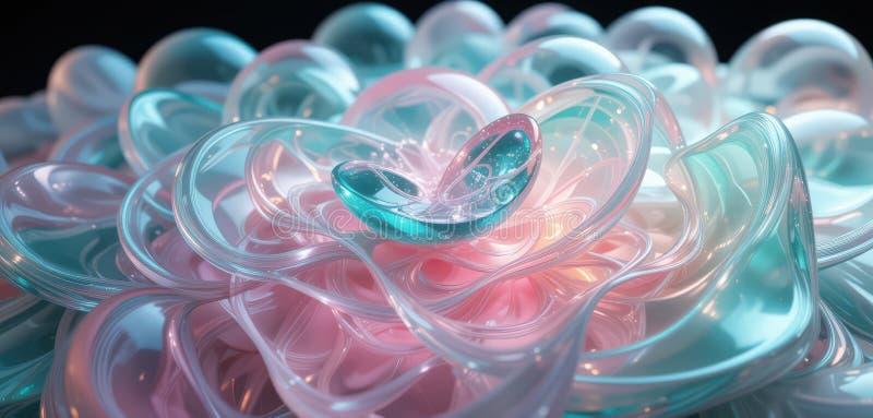 Intricate Design of Translucent Bubbles with Soft Pastel Colors Stock ...