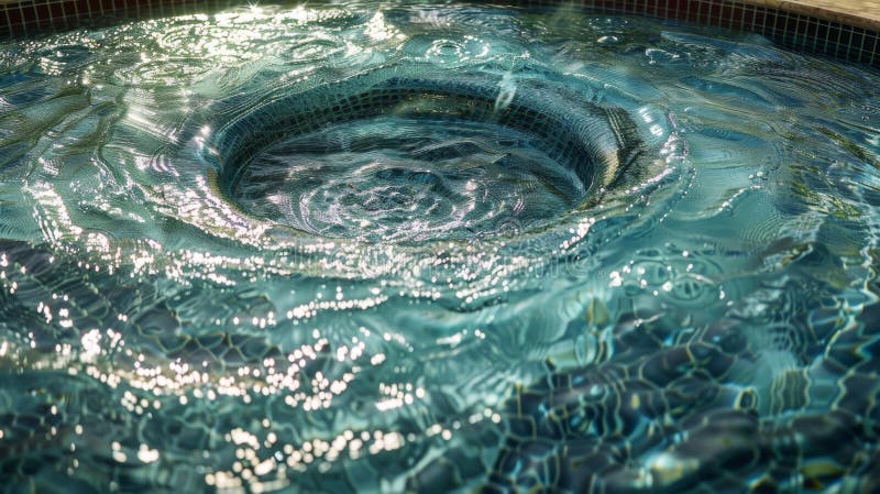 The Intricate Design of a Water Vortex Swirling and Spinning in a Pool ...
