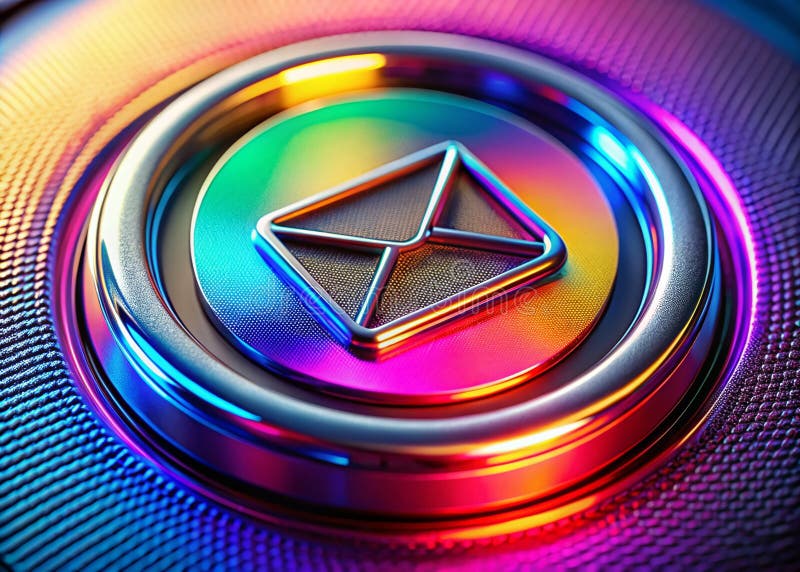 Intricate Detail of a Digital Email Button a Stunning Macro CloseUp ...